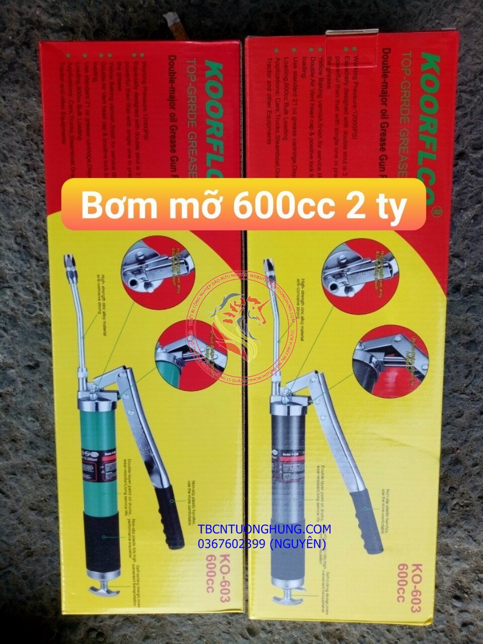BƠM TAY MỠ BÒ 600CC KOORFLCO SG602 SG603 SG605 SG9688 SG004C TAIWAN GIÁ RẺ