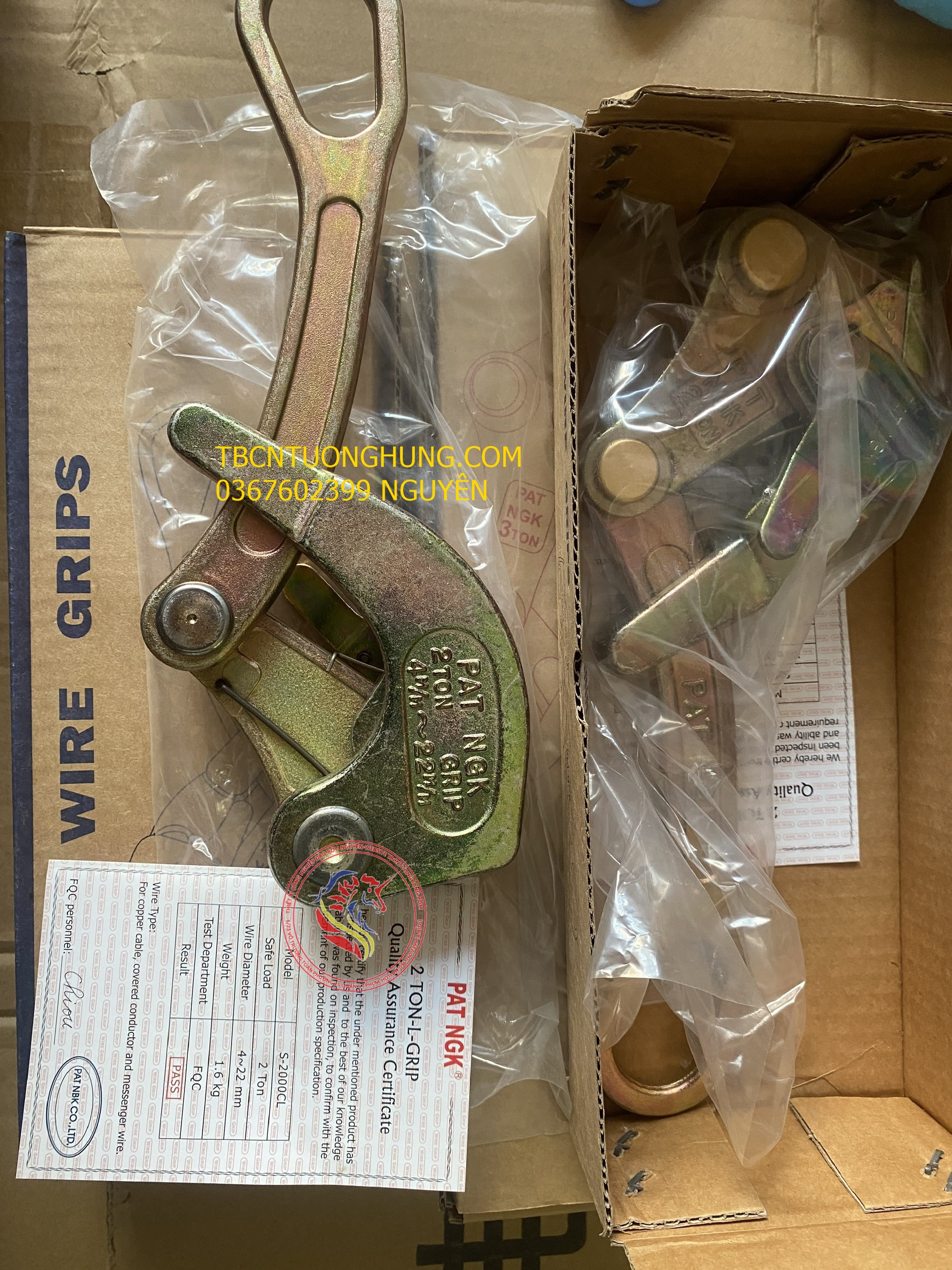 Cóc kẹp cáp S-2000CL 2 tấn PAT NGK 4mm-22mm Taiwan,Cóc kẹp cáp 2 tấn ...