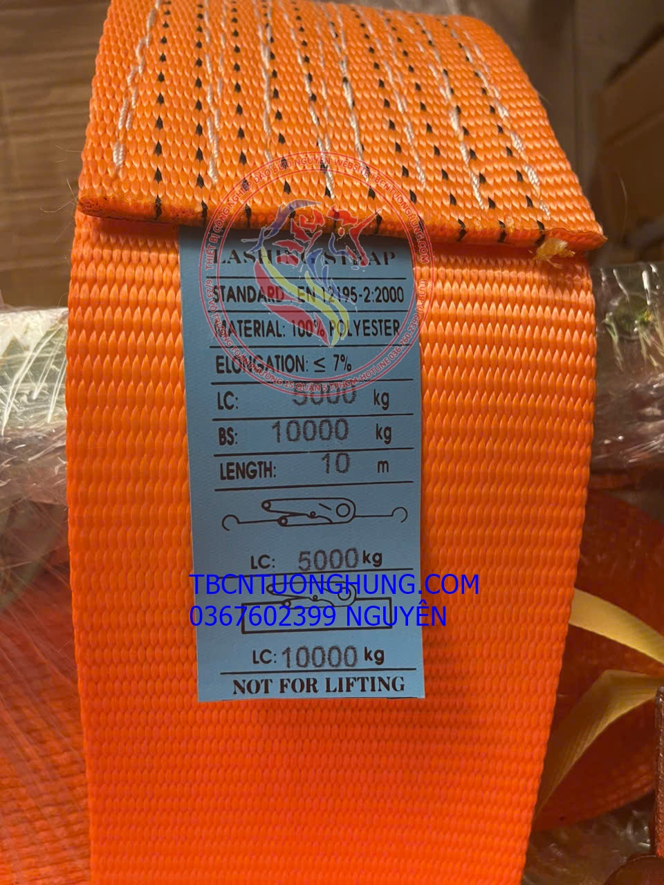 Dây cảo chằng hàng 10 tấn bản 100mm,dây chằng hàng 10 tấn 100mm