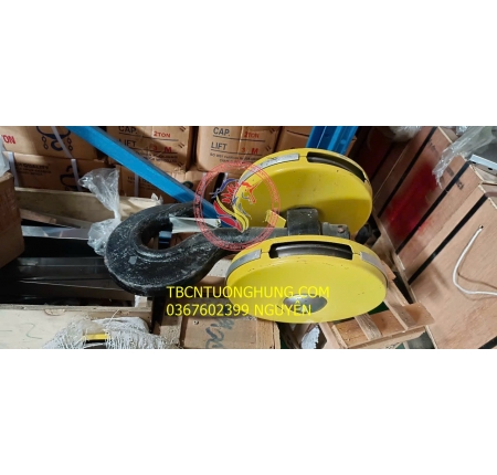 Móc cẩu cáp 5 tấn pully đôi,móc cáp pully 5 tấn 2 rãnh